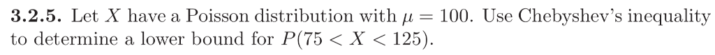 Solved 32.5. Let X have a Poisson distribution with μ-100. | Chegg.com