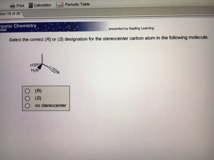 Solved Select the correct (R) or (S) designation for the | Chegg.com