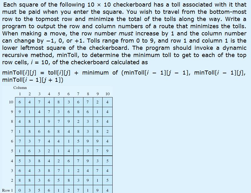 Each square of the following 10 x 10 checkerboard has | Chegg.com