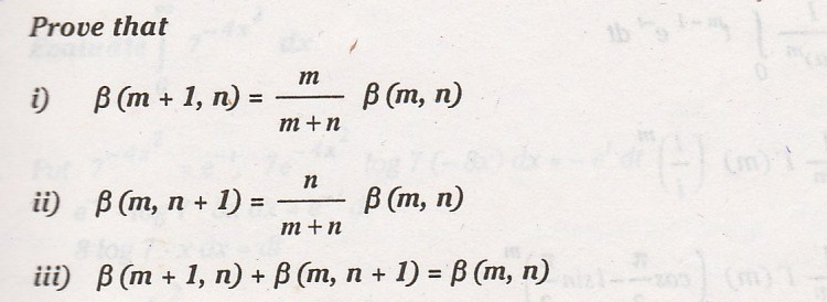Solved Prove that m i) B (m + 1, n) = B(m, n) m + n n ii) B | Chegg.com