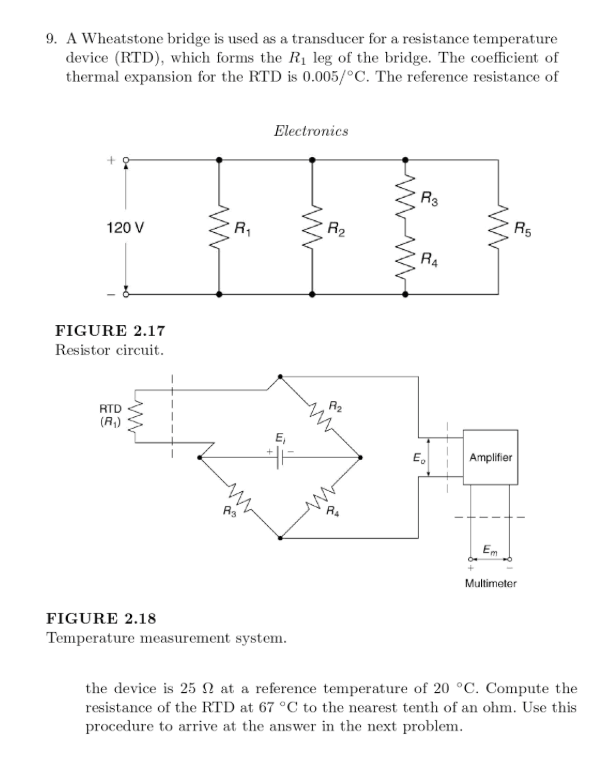 Solved A Wheatstone bridge is used as a transducer for a | Chegg.com