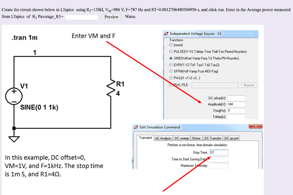 Solved Create the circuit shown below in L spice using R_1 = | Chegg.com
