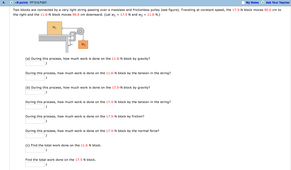 Solved Two blocks are connected by a very light string | Chegg.com