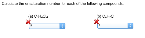 Solved Calculate the unsaturation number for each of the | Chegg.com