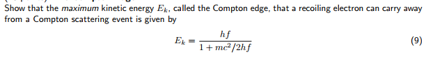 Solved Show that the maximum kinetic energy Ek, called the | Chegg.com