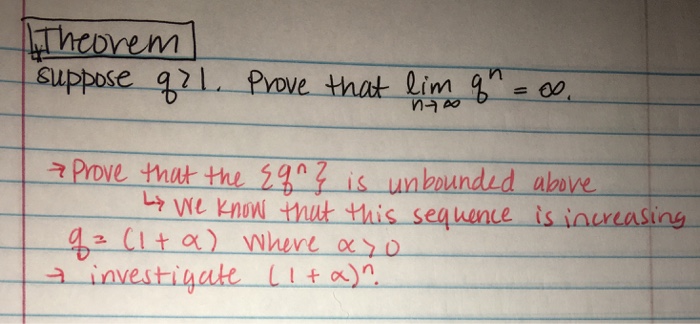 Solved Suppose g > 1, Prove that lim)n rightarrow infinity | Chegg.com
