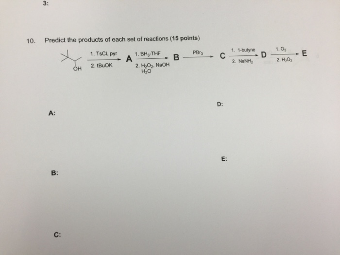 Solved Predict the products of each set of reactions | Chegg.com