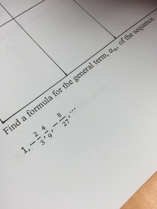 Solved Find a formula for the general term, a_n, of the | Chegg.com