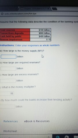 Solved Assume that the following data describe the condition | Chegg.com