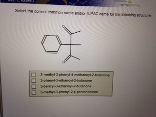 Solved Select the correct common name and/or IUPAC name for | Chegg.com