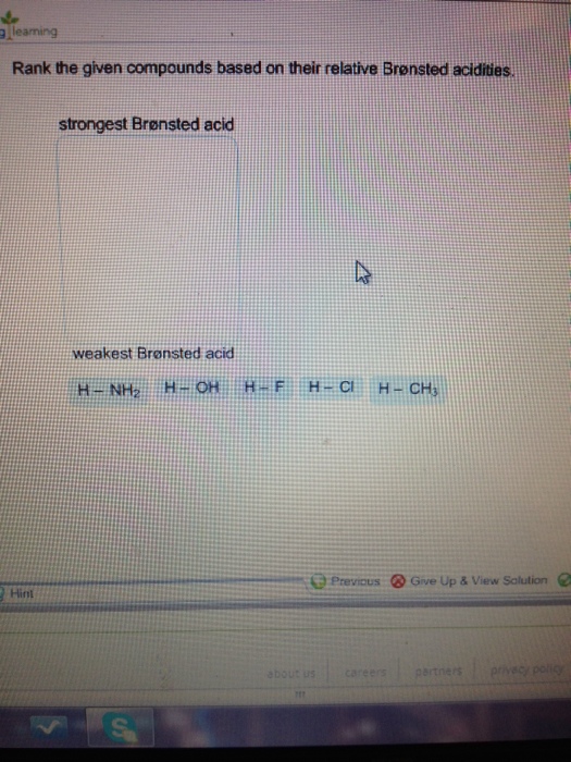 Solved alleaming Rank the given compounds based on their | Chegg.com