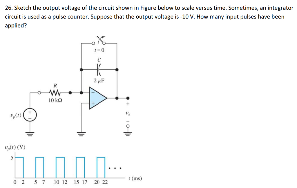 Solved Sketch The Output Voltage Of The Circuit Shown In