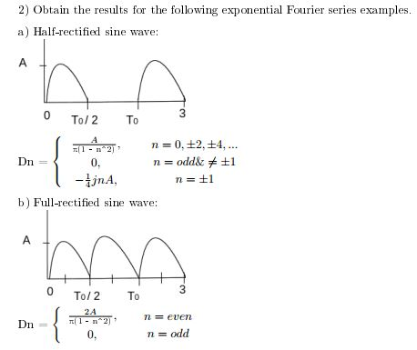 Solved Obtain the results for the following exponential | Chegg.com