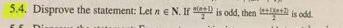 Solved Disprove the statement: Let n elementof N. If n(n + | Chegg.com