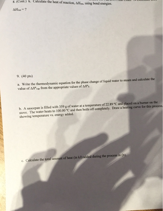 Solved Calculate the heat of reaction, Delta H_rxn, using | Chegg.com