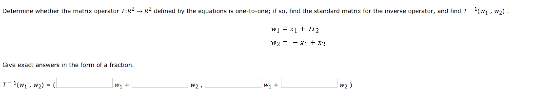 Solved Determine whether the matrix operator T: R^2 | Chegg.com