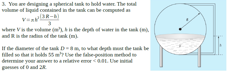 Solved You are designing a spherical tank to hold water. The | Chegg.com