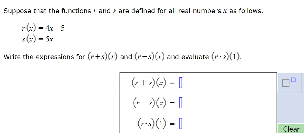 Solved Suppose that the functions r and s are defined for | Chegg.com