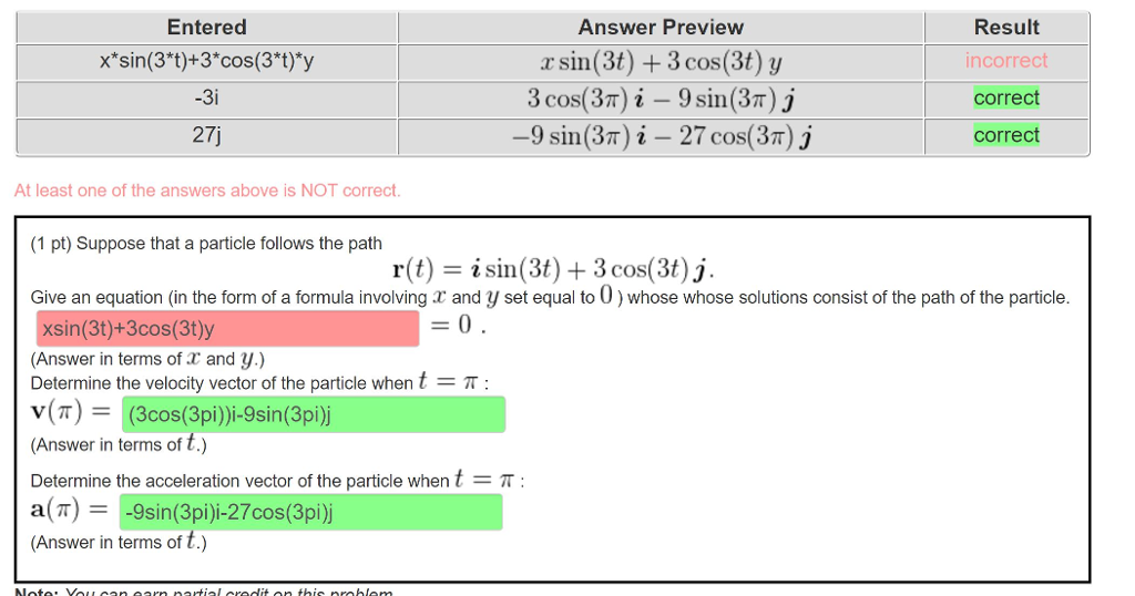 Solved Suppose that a particle follows the path r (t) = i | Chegg.com