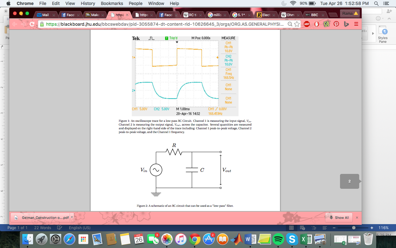 Consider the oscilloscope trace shown in Figure 1 to | Chegg.com