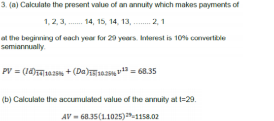 Solved Calculate the present value of an annuity which makes | Chegg.com