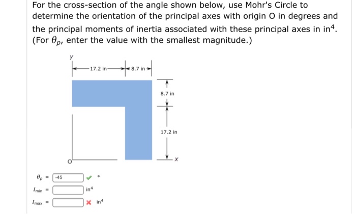 Solved For the cross-section of the angle shown below, use | Chegg.com