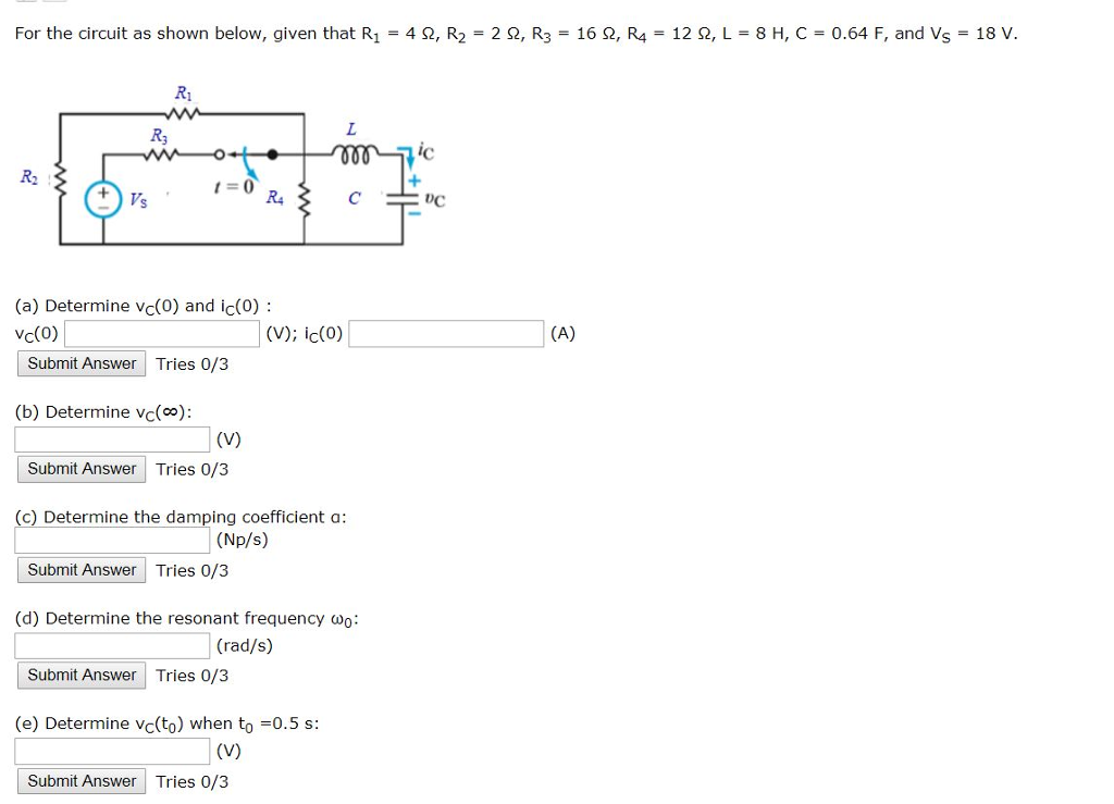Solved For the circuit as shown below, given that R1-4 ?, | Chegg.com