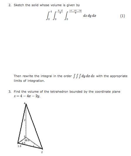 Solved Sketch the solid whose volume is given by | Chegg.com