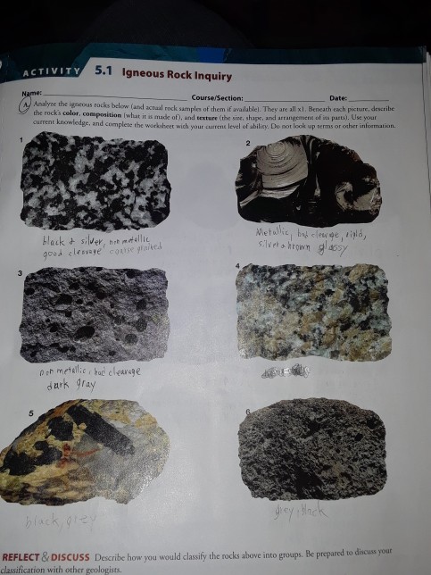 Solved 5.1 Igneous Rock Inquiry ACTIVITY Name: | Chegg.com