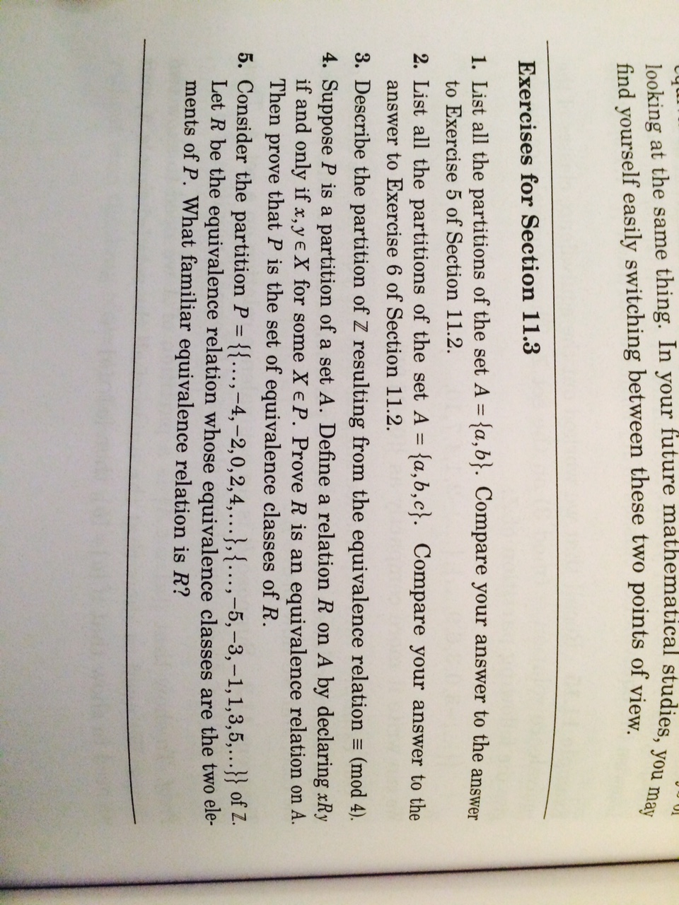 Solved Exercises for Section 11.3 1. List all the partitions | Chegg.com