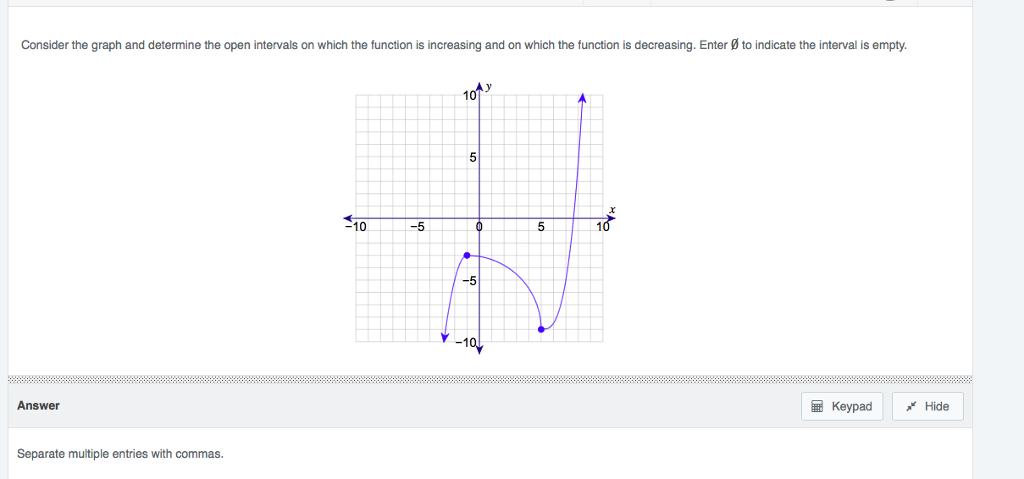 Solved Consider the graph and determine the open intervals | Chegg.com