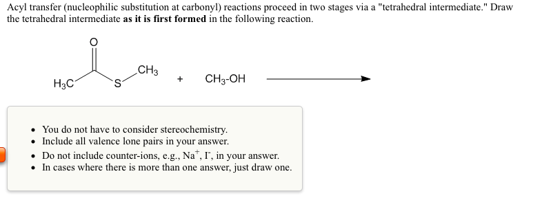Solved: Acyl Transfer (nucleophilic Substitution At Carbon... | Chegg.com