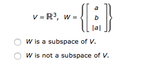 Solved Let V be a vector space and let W be a nonempty | Chegg.com