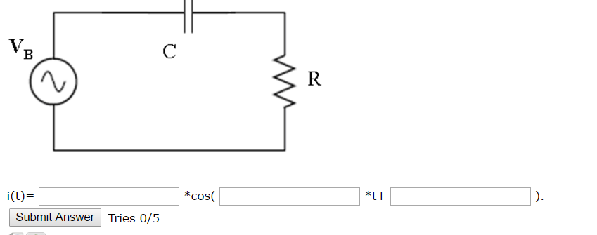 Solved In the following circuit, the angular frequency w= | Chegg.com