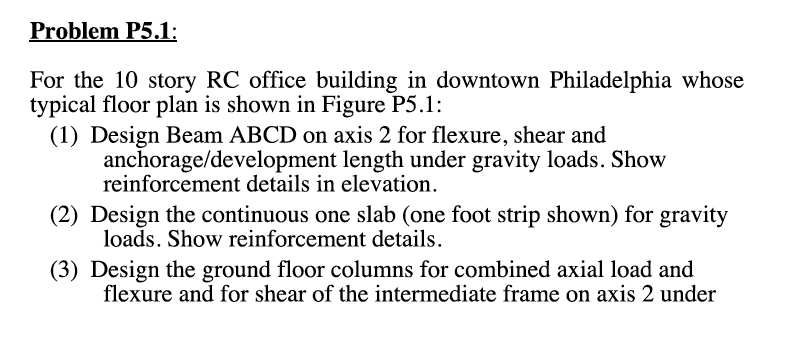 Solved Problem P5.1: For the 10 story RC office building in | Chegg.com