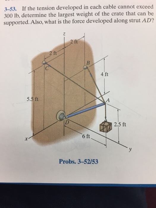 Solved If the tension developed in each cable cannot exceed | Chegg.com