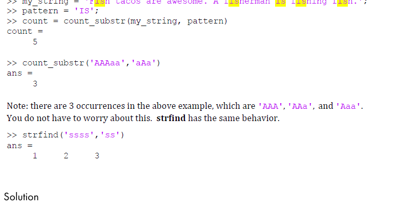 Solved strfind, lower/upper, numel/length Find the number of | Chegg.com