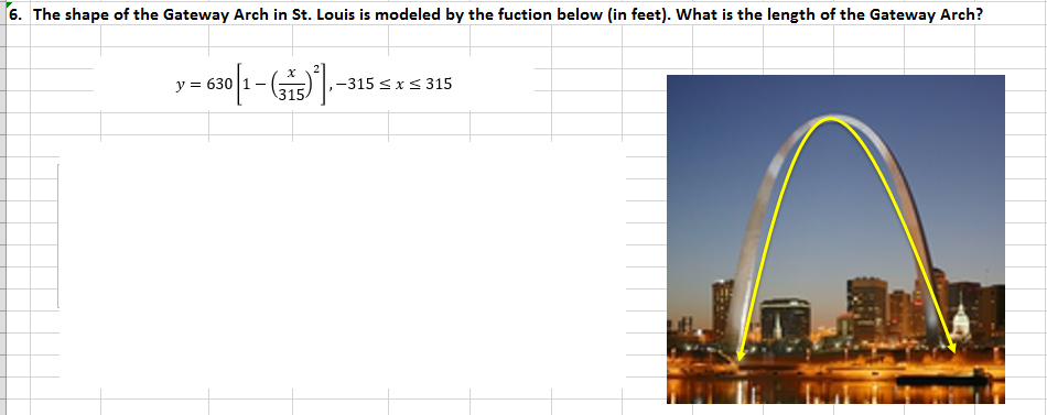 Solved The shape of the Gateway Arch in St. Louis is modeled | Chegg.com