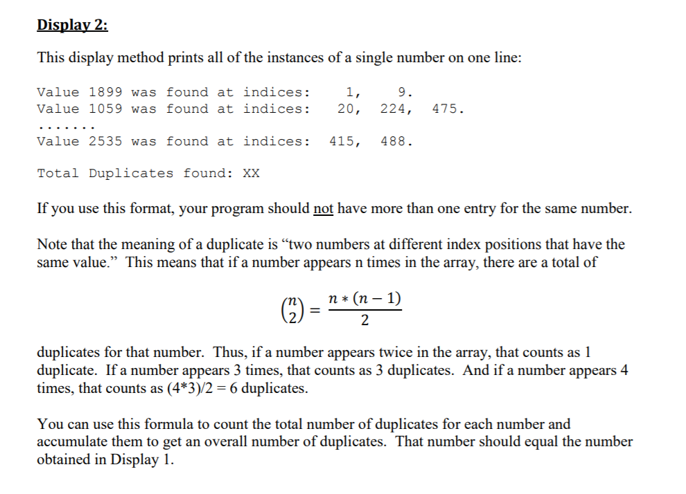 Solved Program 1 Statistical Analysis Of An Array The 9110
