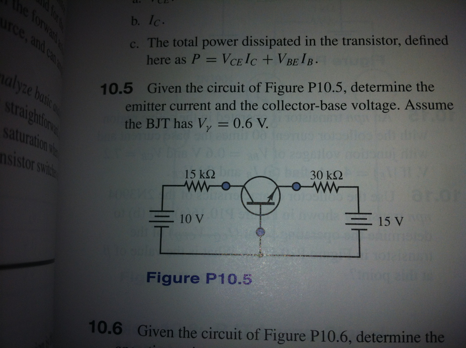 Given the circuit of figure P10.5, determine the | Chegg.com