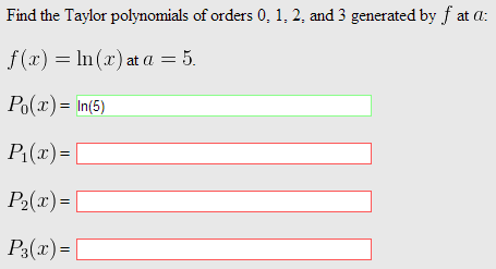 Solved Find the Taylor polynomials of orders 0, 1, 2, and 3 | Chegg.com