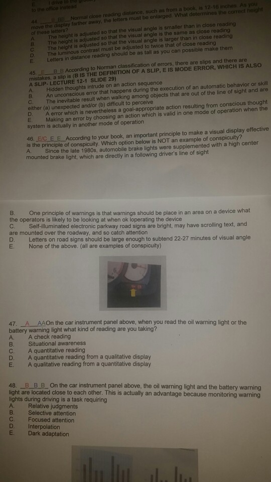 Solved ___Normal close reading distance, such as from a | Chegg.com