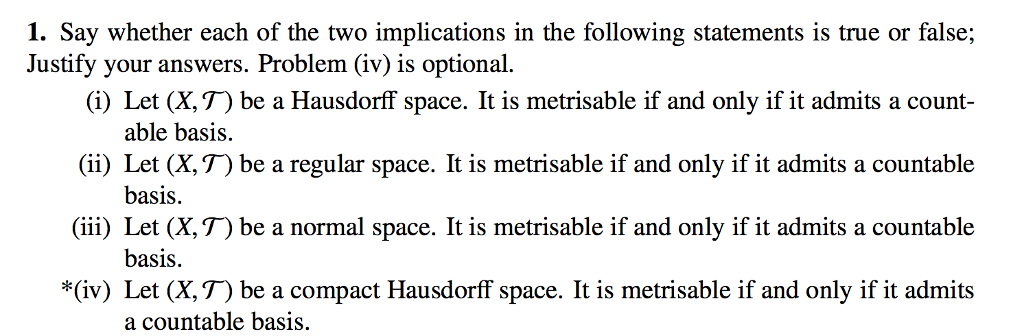 Solved Hi, this is a topology question, please answer all | Chegg.com