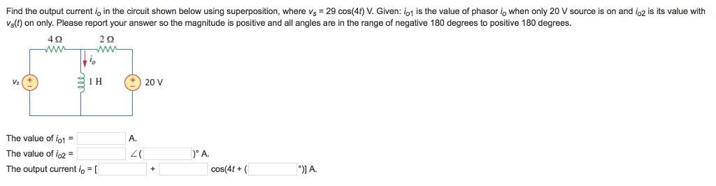 Solved Find the output current lo in the circuit shown below | Chegg.com
