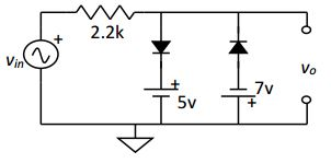 Solved Plot the transfer characteristic Vo vs. Vi for this | Chegg.com