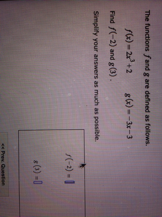 Solved The function f and g are defined as follows. Find f | Chegg.com