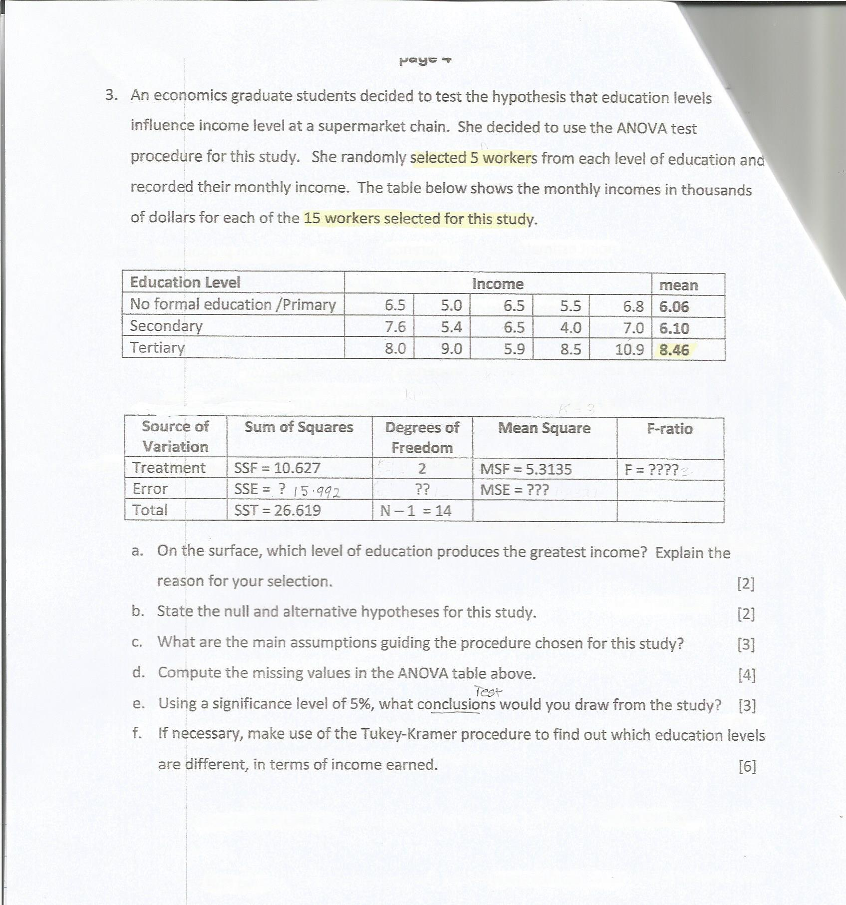 Solved An economics graduate students decided to test the | Chegg.com