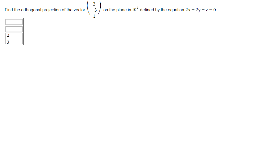 Orthogonal Vector Projection Formula