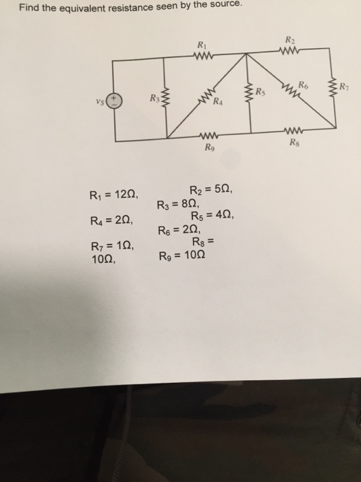 Solved Find the equivalent resistance seen by the source. | Chegg.com