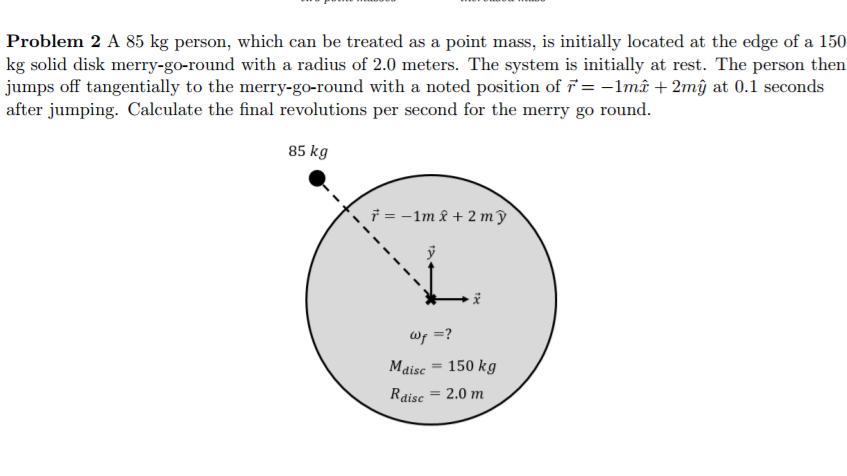 Solved Problem 2 A 85 kg person, which can be treated as a | Chegg.com